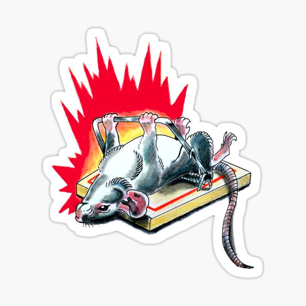 "Rat in a Trap" Sticker for Sale by brandydevoid | Redbubble