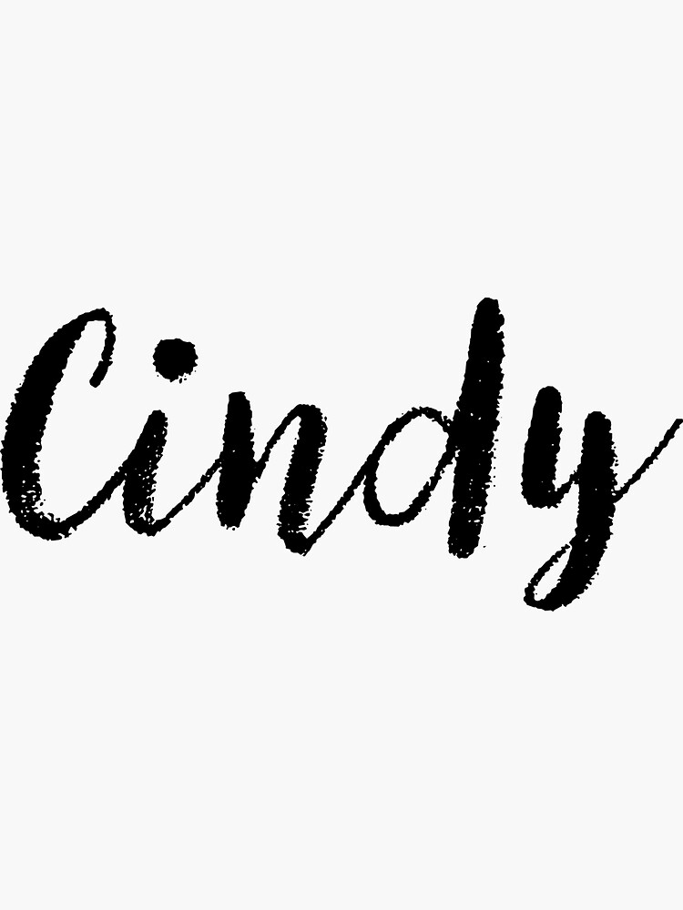 "Cindy - Name Stickers Tees Birthday" Sticker by klonetx | Redbubble