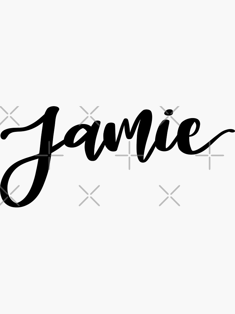 "Jamie" Sticker by ellietography | Redbubble