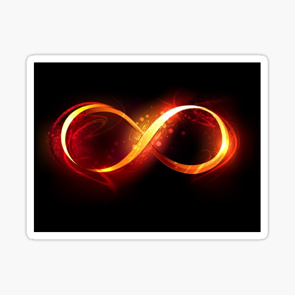 "Fire Symbol of Infinity" Sticker for Sale by Blackmoon9 | Redbubble