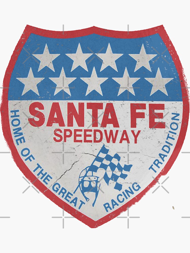 "Santa Fe Speedway logo" Sticker for Sale by Retrorockit | Redbubble
