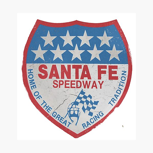 "Santa Fe Speedway logo" Photographic Print by Retrorockit | Redbubble