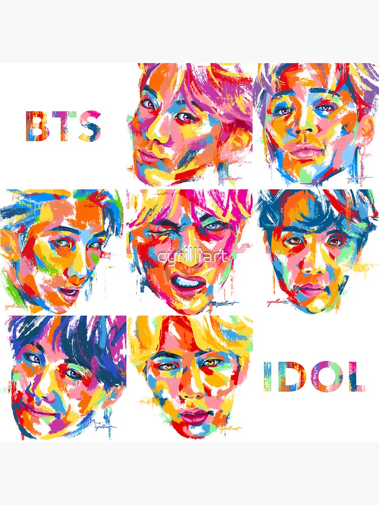 "IDOL" Sticker for Sale by cyrilliart | Redbubble