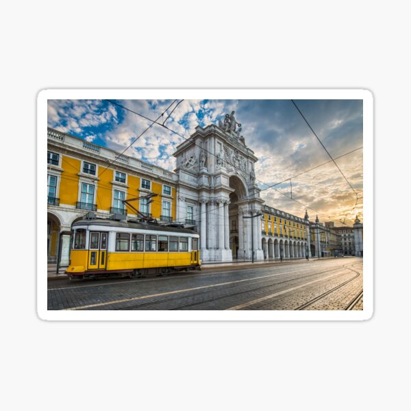 "Lisbon Tram" Sticker for Sale by Mapics | Redbubble