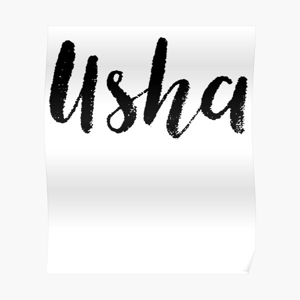 "Usha - Cute Girl Names For Wife Daughter" Poster for Sale by ...