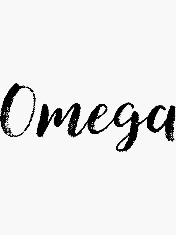 "Omega - Cute Girl Names For Wife Daughter" Sticker for Sale by ...