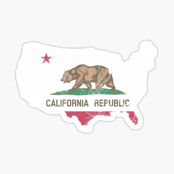 "USA California Bear" Sticker for Sale by frittata | Redbubble