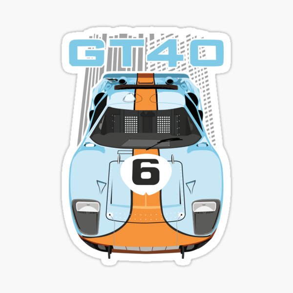 "Ford GT40- heritage" Sticker for Sale by V8social | Redbubble