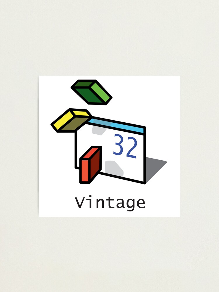 "Microsoft Visual Basic 6 Icon - Vintage" Photographic Print by ...