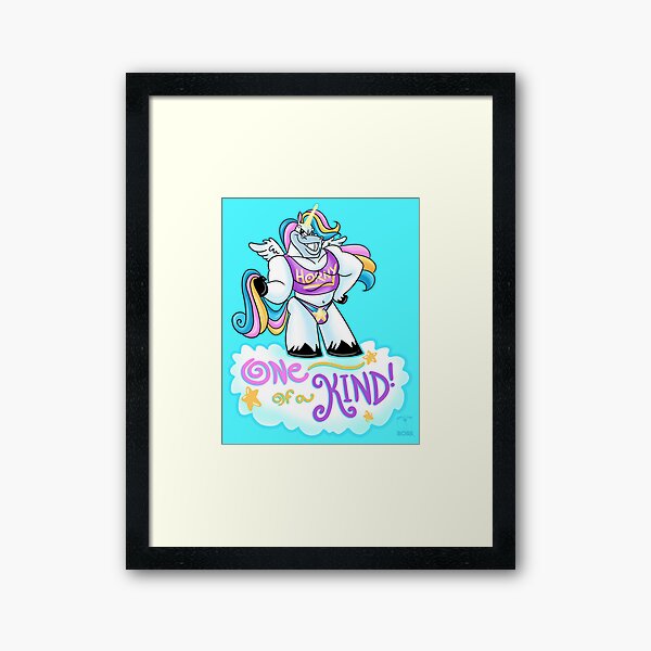 "HORNICORN" Framed Art Print for Sale by beefcakeboss | Redbubble
