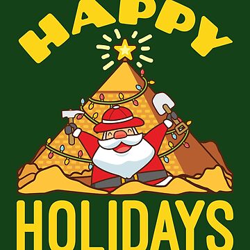 "Christmas Archaeology Santa Archaeologist Pyramid" Sticker for Sale by ...