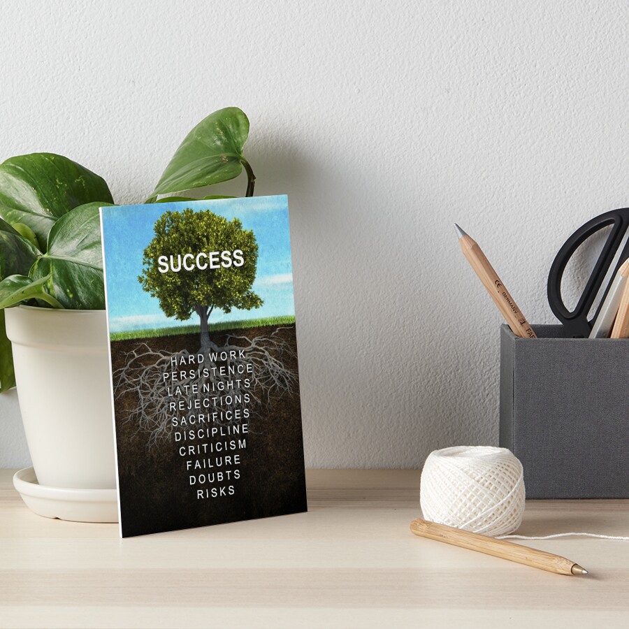 "Success Tree Motivation Hard Work" Art Board Print for Sale by ...