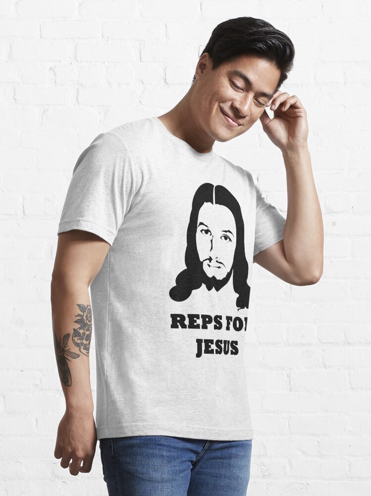 "Reps For Jesus Gym Workout Fitness Muscle Black " T-shirt by ...