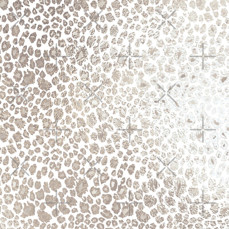 "Leopard pattern, faux metallic silver" by PixDezines | Redbubble