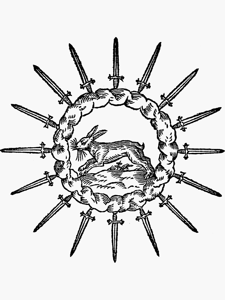 "Alchemical Rabbit" Sticker for Sale by TorpidNagware | Redbubble