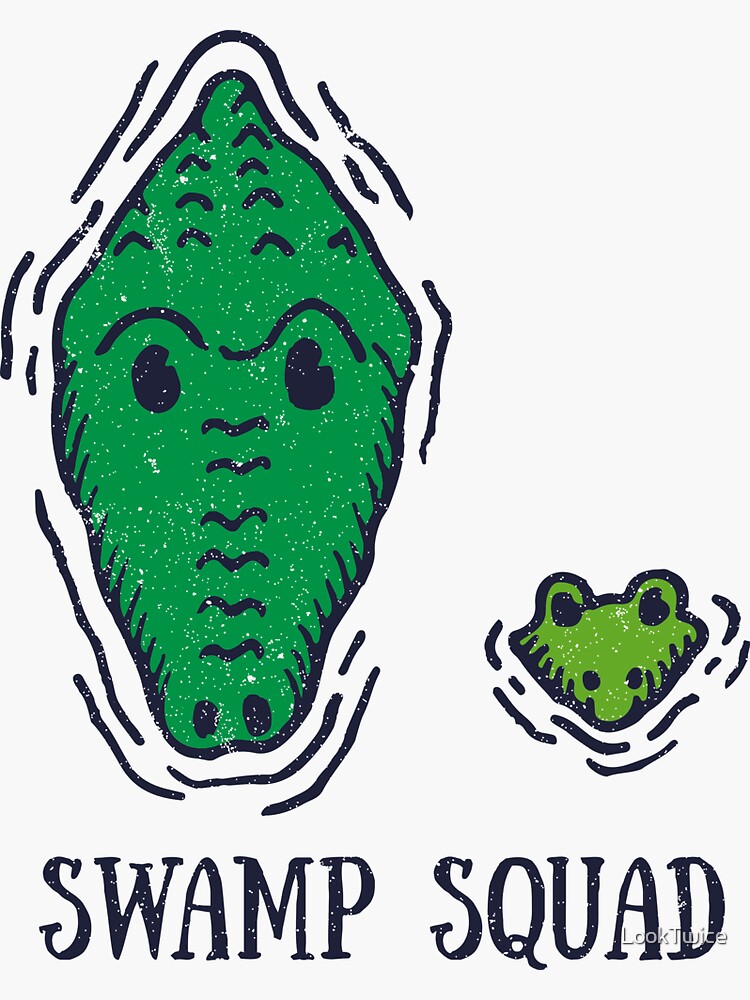 "Cute Swamp Squad Alligators Crocodiles Swamp Alligator Shirt" Sticker ...