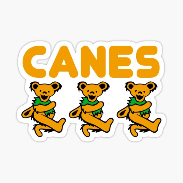 "Canes Bears" Sticker for Sale by drewsandler | Redbubble