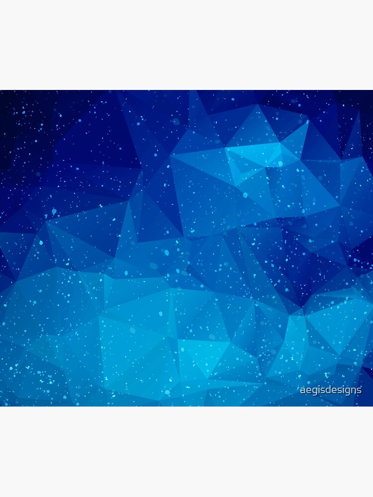 "Blue Galaxy Low Poly, Geometric Outer Space Design, featuring Galaxies ...