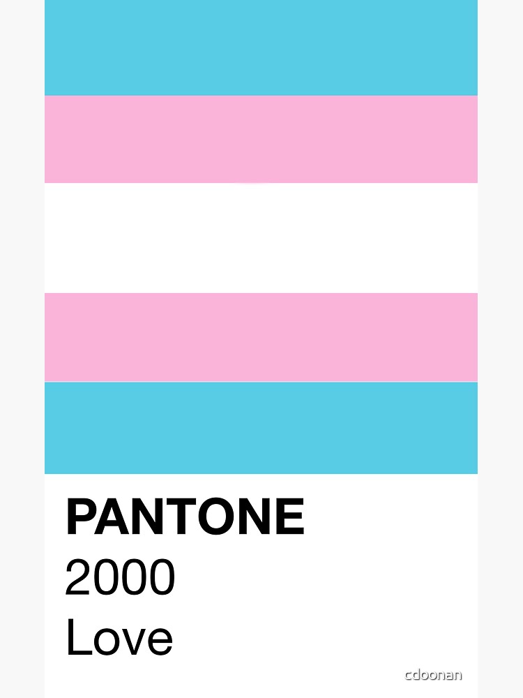 "Pantone Pride: Trans Pride" Sticker for Sale by cdoonan | Redbubble