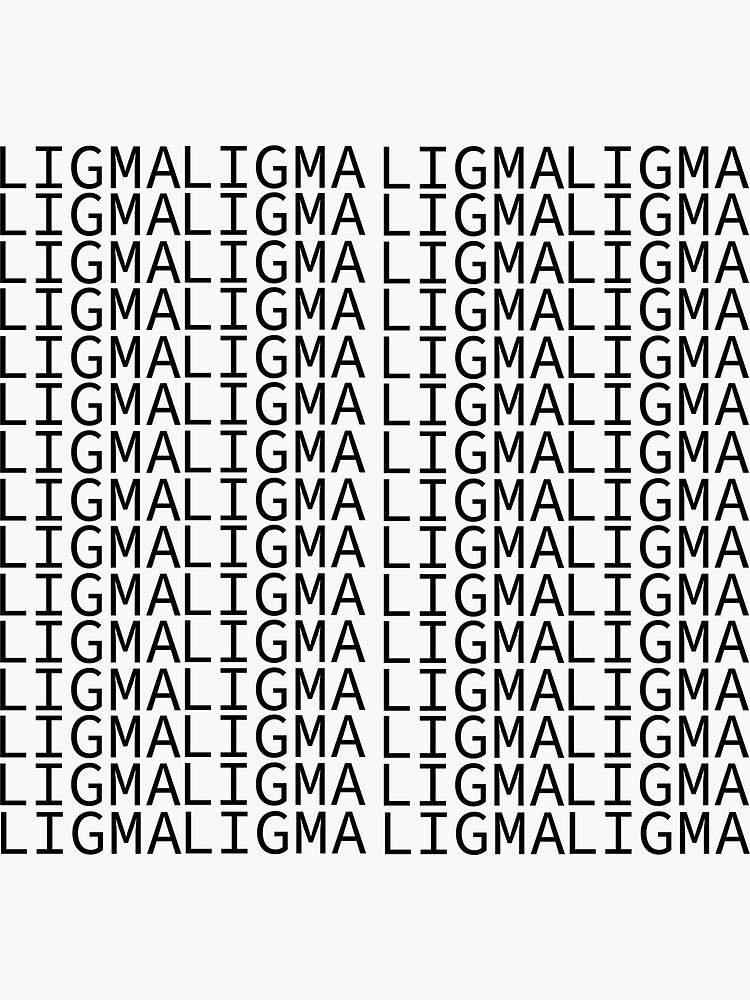 "Ligma" Sticker for Sale by ivondohlen | Redbubble