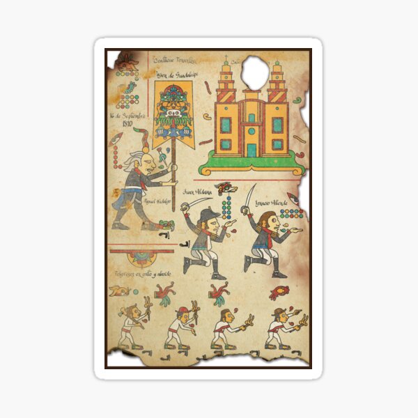 "16 de Septiembre- Aztec Codex" Sticker for Sale by JorgeNahual | Redbubble