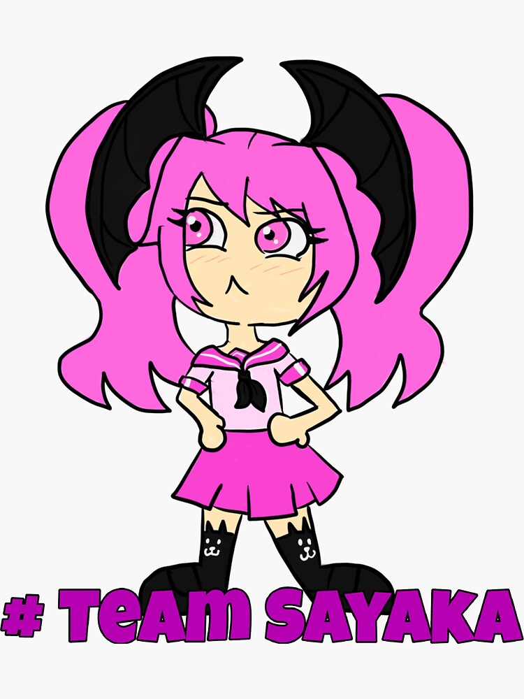 "# Team Sayaka" Sticker by AsmrRose | Redbubble