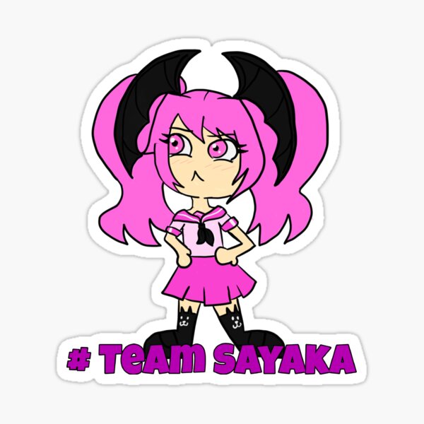 "# Team Sayaka" Sticker by AsmrRose | Redbubble