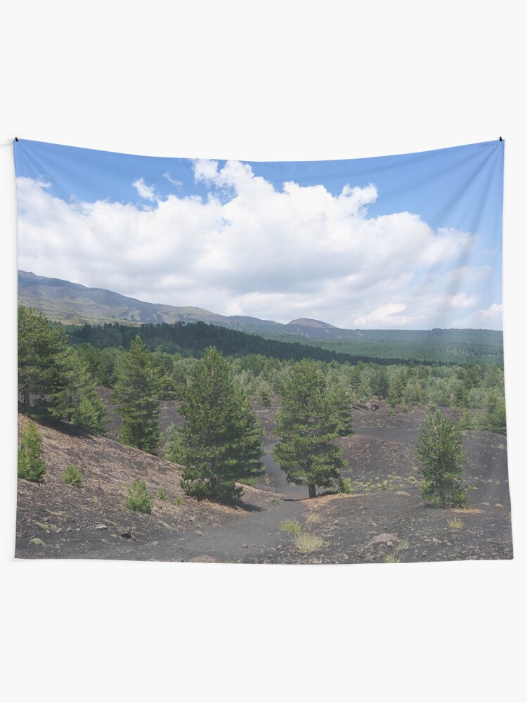 "Photograph of the landscape in the Etna National Park" Tapestry by PM ...