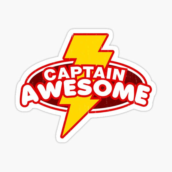 "Captain Awesome" Sticker for Sale by OasisPolygon | Redbubble