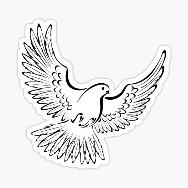 "Stylized Dove" Sticker by Blackmoon9 | Redbubble