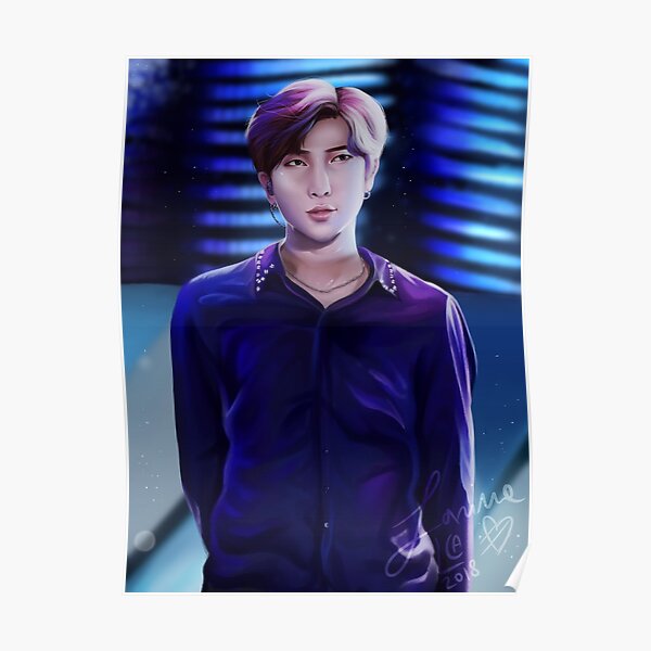 "Bts RM fan art" Poster by LariChannelArt | Redbubble