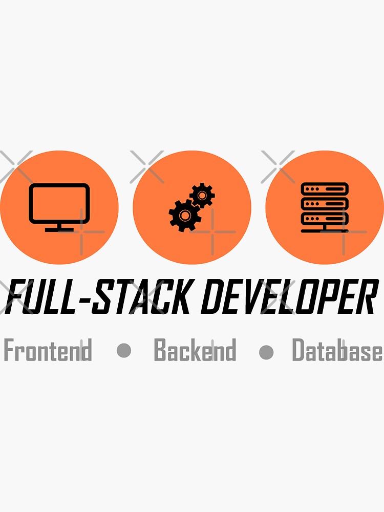 "fullstack developer full-stack developer" Sticker by yourgeekside ...