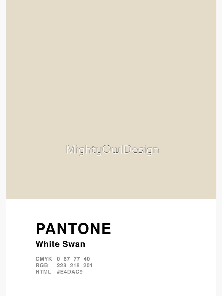"White Swan Pantone Simple Design" Journal for Sale by MightyOwlDesign ...