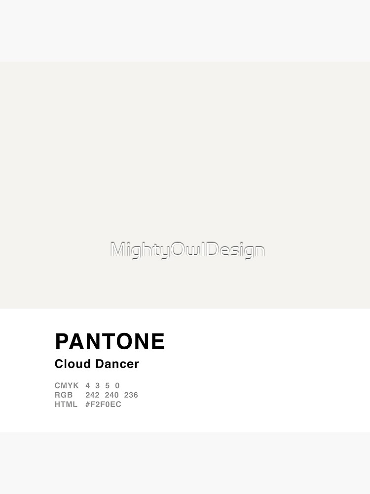 "Cloud Dancer Grey Pantone Simple Design" Sticker for Sale by ...