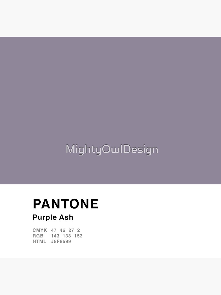 "Purple Ash Pantone Simple Design" Sticker for Sale by MightyOwlDesign ...