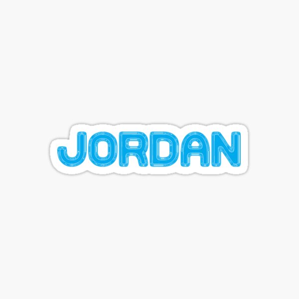 "Jordan" Sticker by Shalomjoy | Redbubble