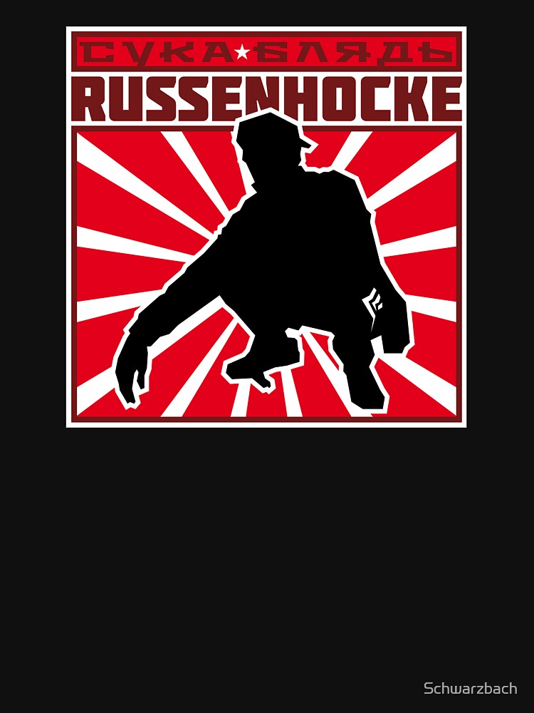 "Russenhocke Russian Hardbass cyka blyat Techno Hardcore " T-Shirt von ...