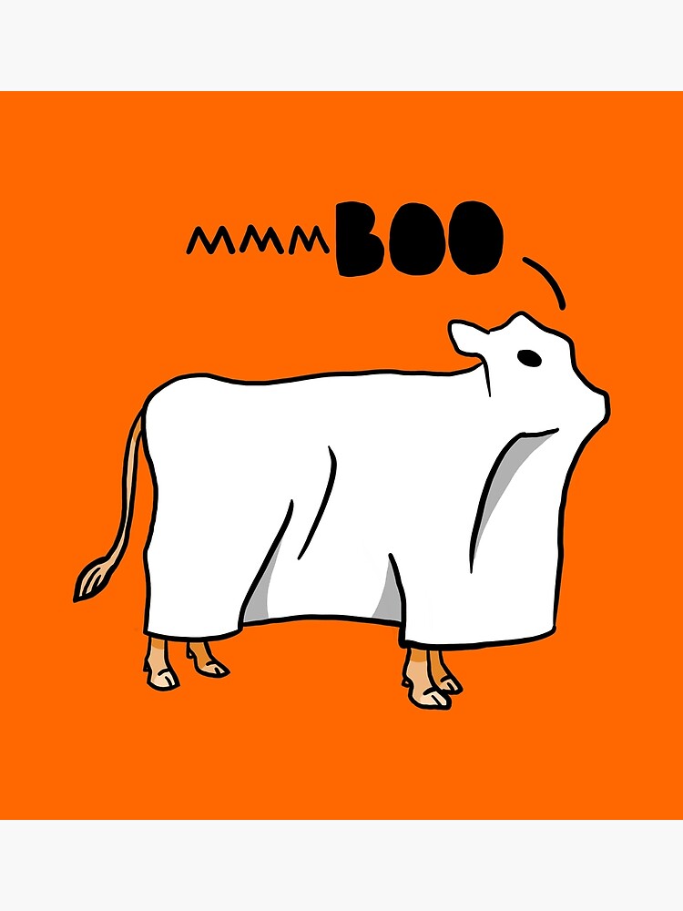 "Scary Halloween Ghost Cow" Poster by DOODL | Redbubble