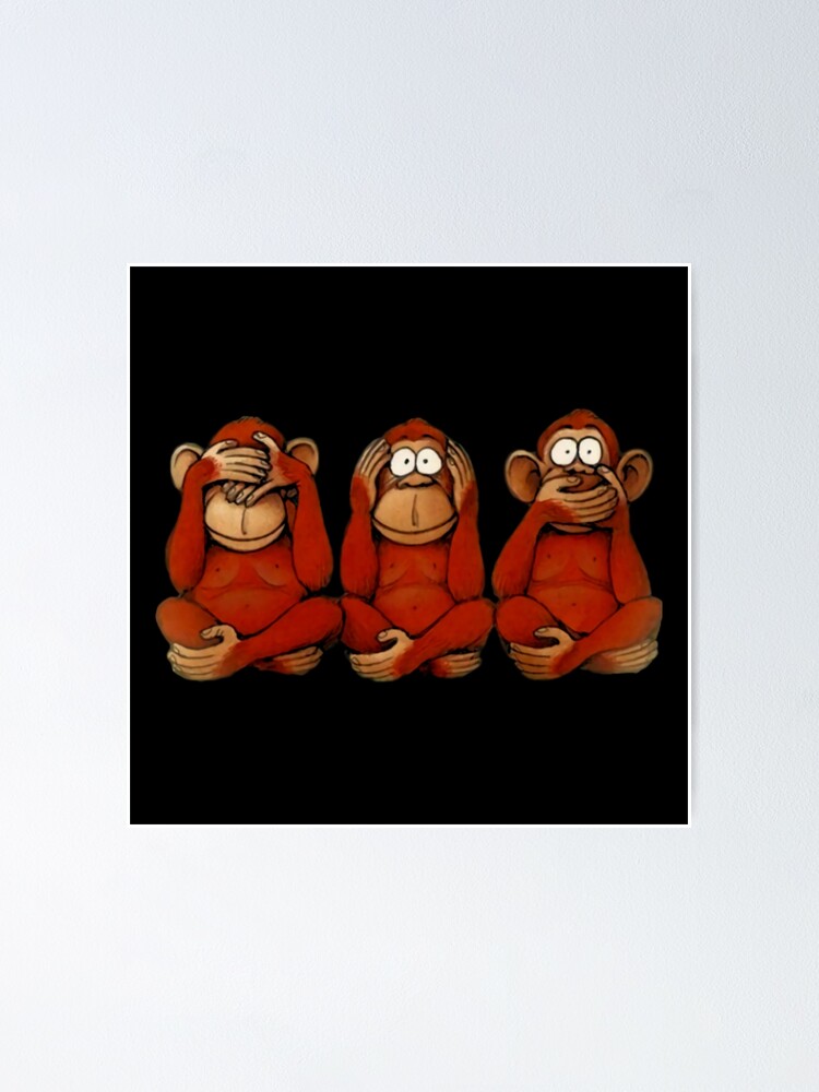 "Drei Affen" Poster von OJOEF89 | Redbubble