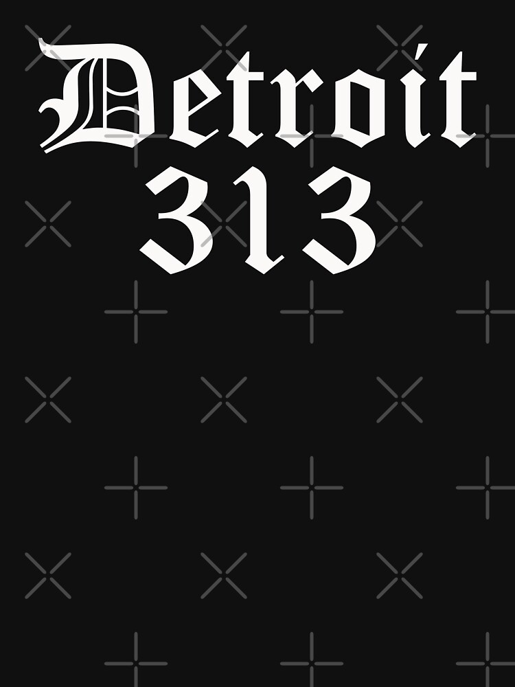 "Detroit Michigan 313" T-shirt for Sale by mBshirts | Redbubble ...
