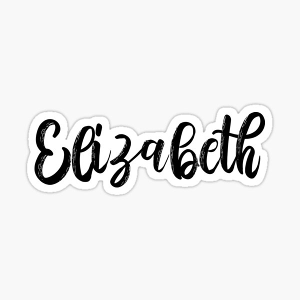 "Elizabeth Name" Sticker by the-college-gal | Redbubble