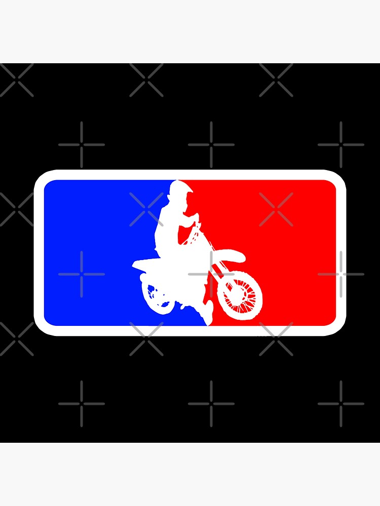 "Dirt Bike Blue and Red MX PRO Motocross Design" Sticker for Sale by ...