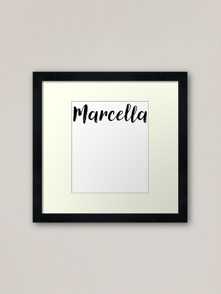 "Marcella - Name Stickers Tees Birthday" Framed Art Print for Sale by ...