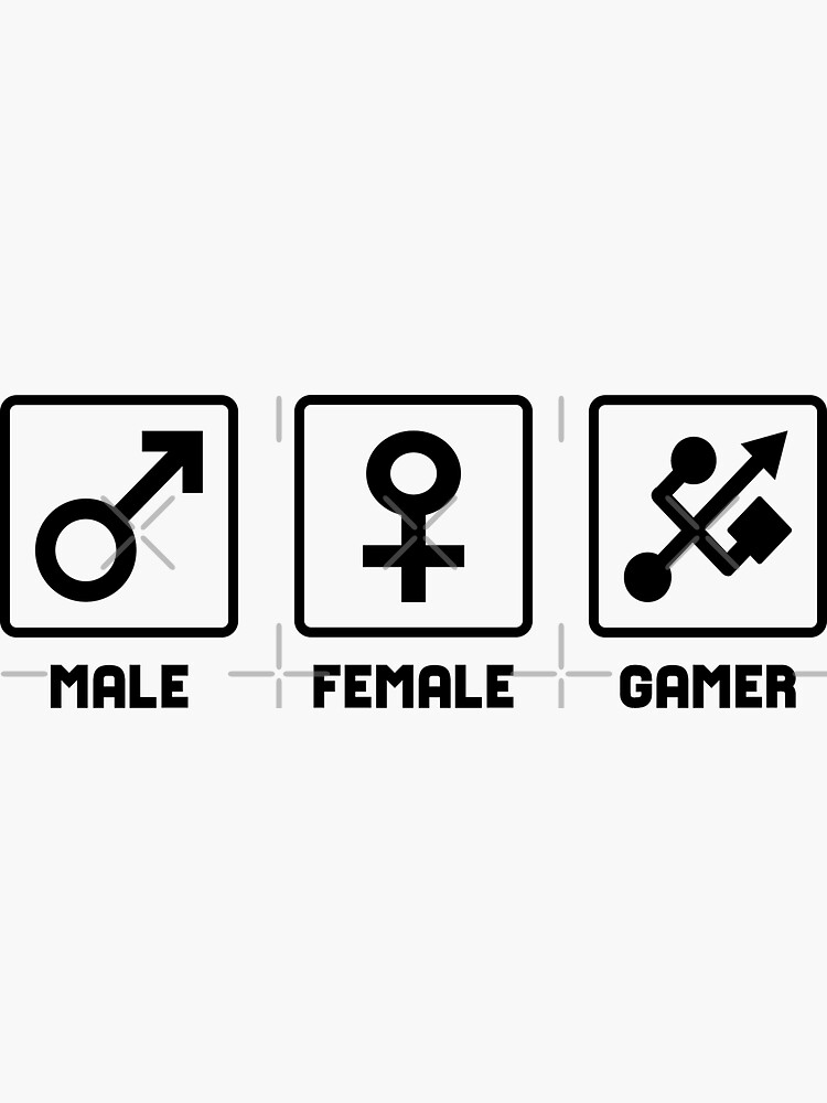 "Gamer Symbol - Gamer Gender Sign" Sticker for Sale by drakouv | Redbubble