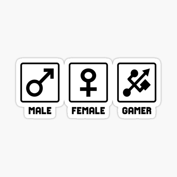 "Gamer Symbol - Gamer Gender Sign" Sticker for Sale by drakouv | Redbubble