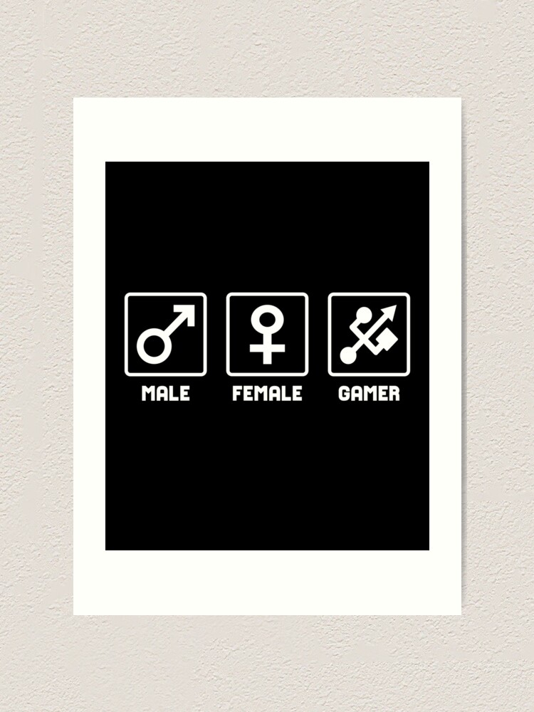 "Gamer Symbol - Gamer Gender Sign" Art Print by drakouv | Redbubble