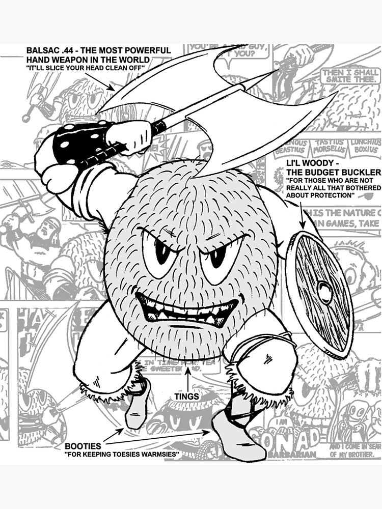 "Gonad The Barbarian Comic Collage" Art Print for Sale by kerchow ...