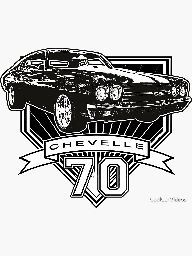 "70 Chevelle" Sticker for Sale by CoolCarVideos | Redbubble