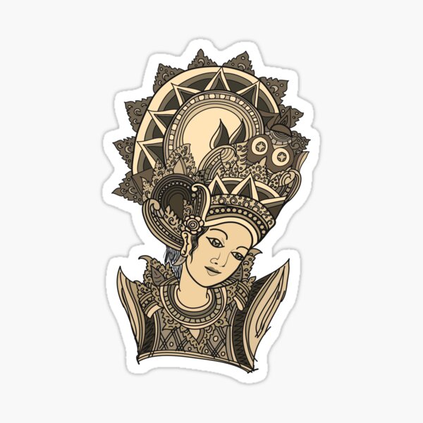 "Dewi Saraswati " Sticker for Sale by BaliChili | Redbubble