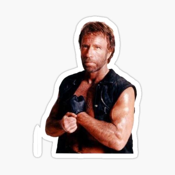 "Chuck Norris" Sticker by leologie | Redbubble